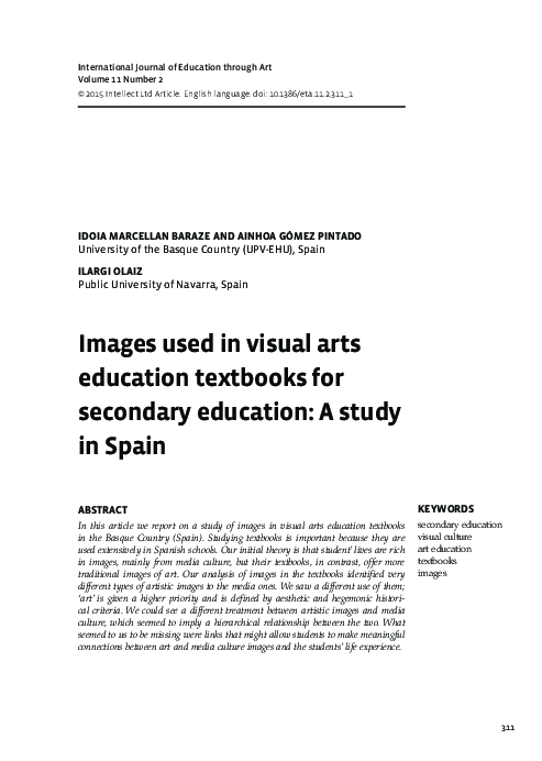 (PDF) Images used in visual arts education textbooks for secondary ...