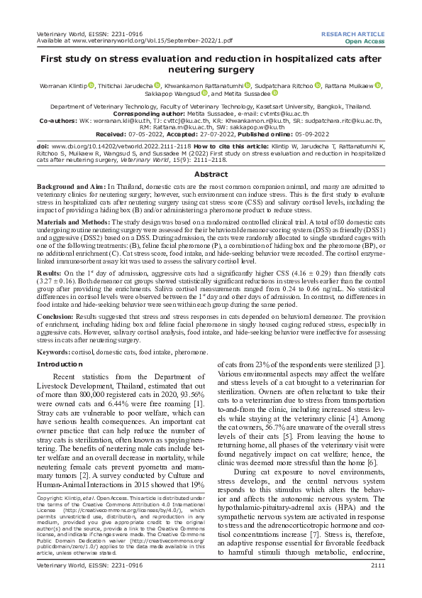 (PDF) First study on stress evaluation and reduction in hospitalized ...