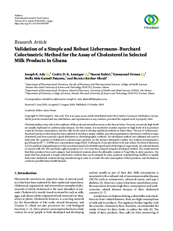 (PDF) Validation of a Simple and Robust Liebermann–Burchard ...