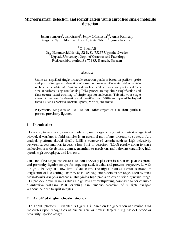 Pdf Microorganism Detection And Identification Using Amplified Single