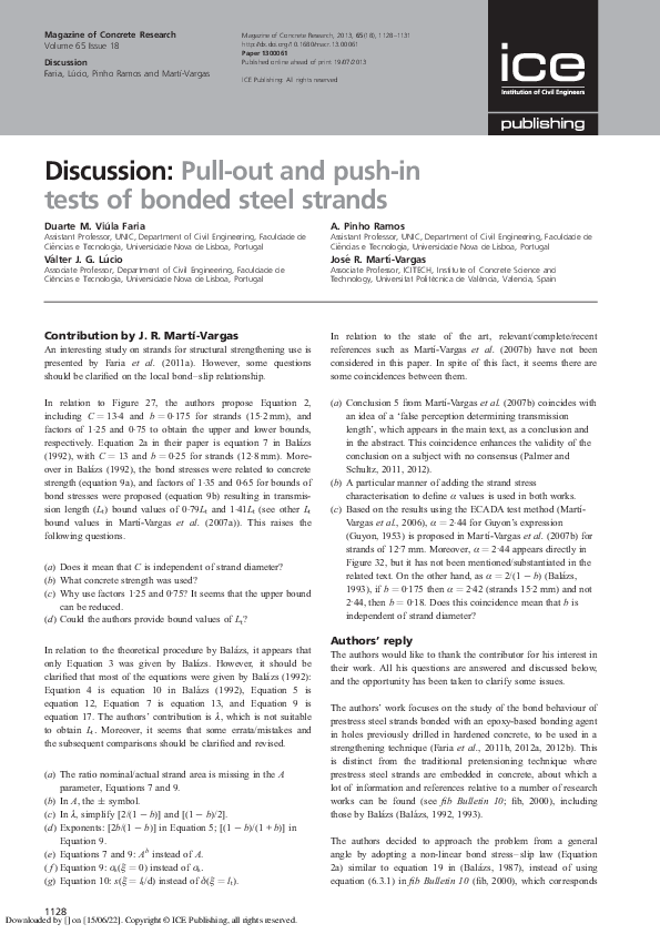 (PDF) Discussion: Pull-out and push-in tests of bonded steel strands ...
