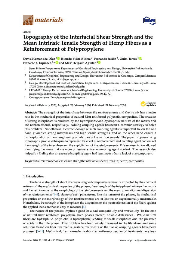 (PDF) Topography of the Interfacial Shear Strength and the Mean ...