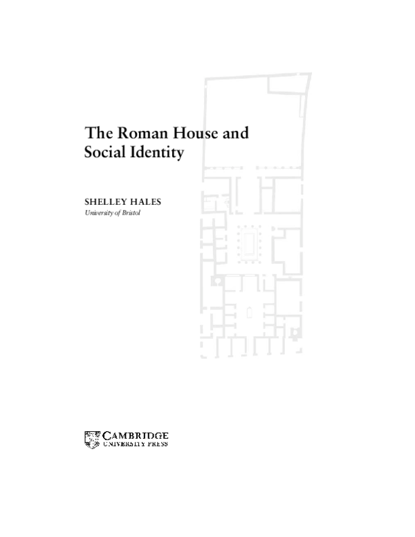 (PDF) The Roman house and social identity