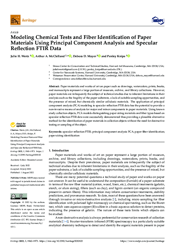 (PDF) Modeling Chemical Tests and Fiber Identification of Paper ...
