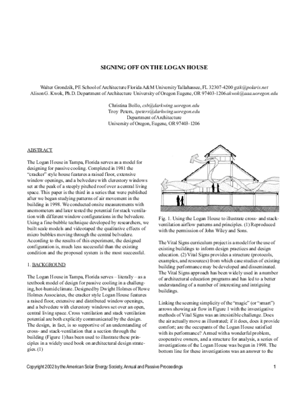 (PDF) Signing Off on the Logan House