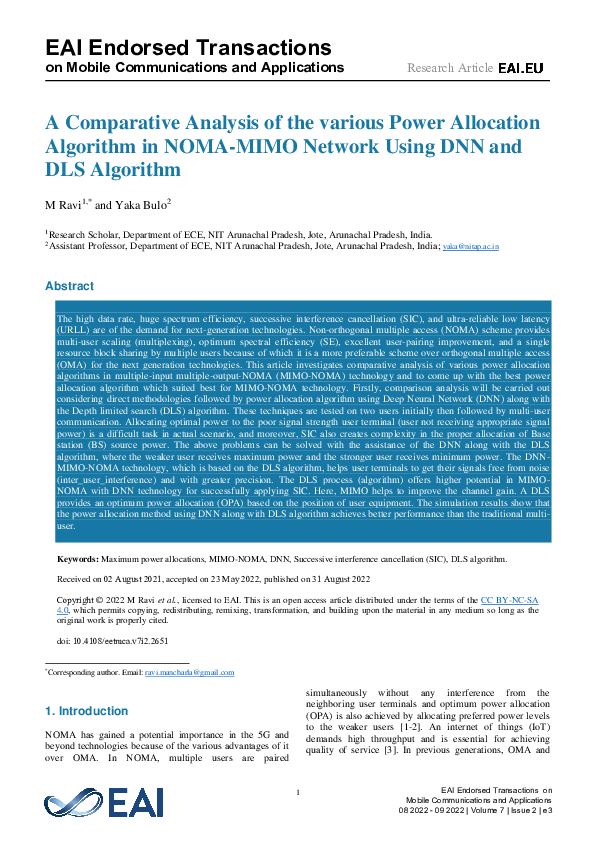 Pdf A Comparative Analysis Of The Various Power Allocation Algorithm