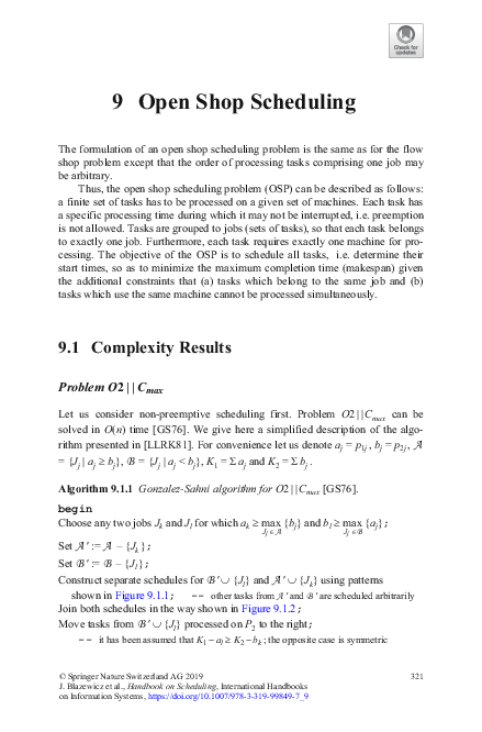 Pdf Open Shop Scheduling Erwin Pesch