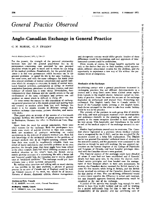 (PDF) Anglo-Canadian exchange in general practice | ghada Koura ...