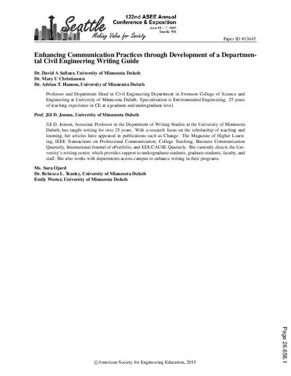 (PDF) Improving Communication in Civil Engineering via Writing Guide