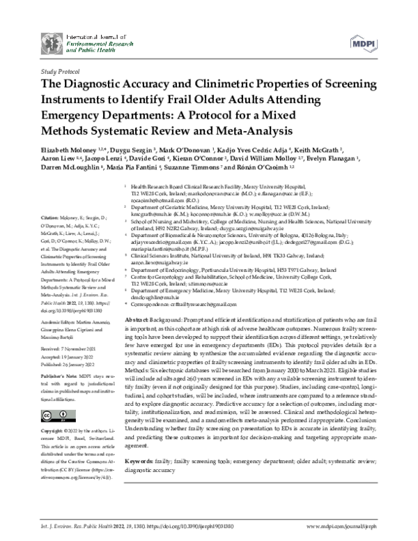 (PDF) The Diagnostic Accuracy and Clinimetric Properties of Screening ...