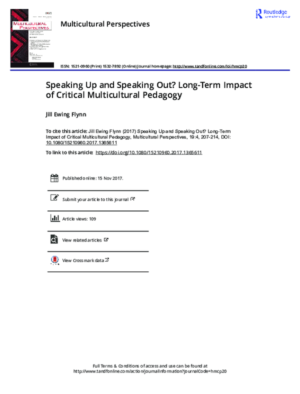(PDF) Speaking Up and Speaking Out? Long-Term Impact of Critical ...