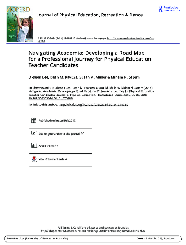 (PDF) Navigating Academia: Developing a Road Map for a Professional ...