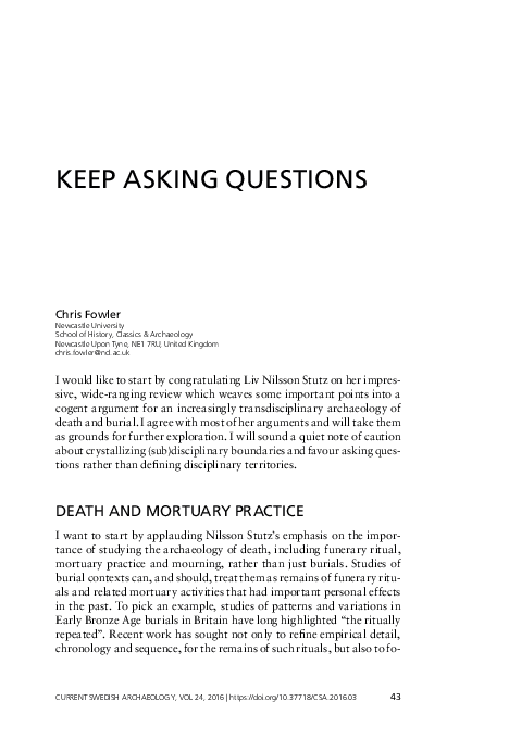 (PDF) Keep Asking Questions