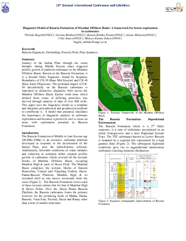 (PDF) Diagenetic Model of Bassein Formation of Mumbai Offshore Basin: A ...