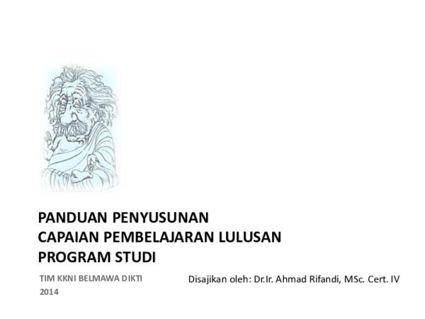 (PDF) Panduan PenyusunanCAPAIAN PEMBELAJARAN LULUSAN PROGRAM STUDI