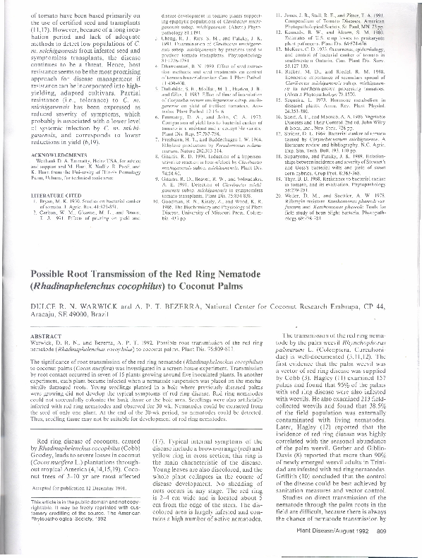 (PDF) Possible Root Transmission of the Red Ring Nematode ...