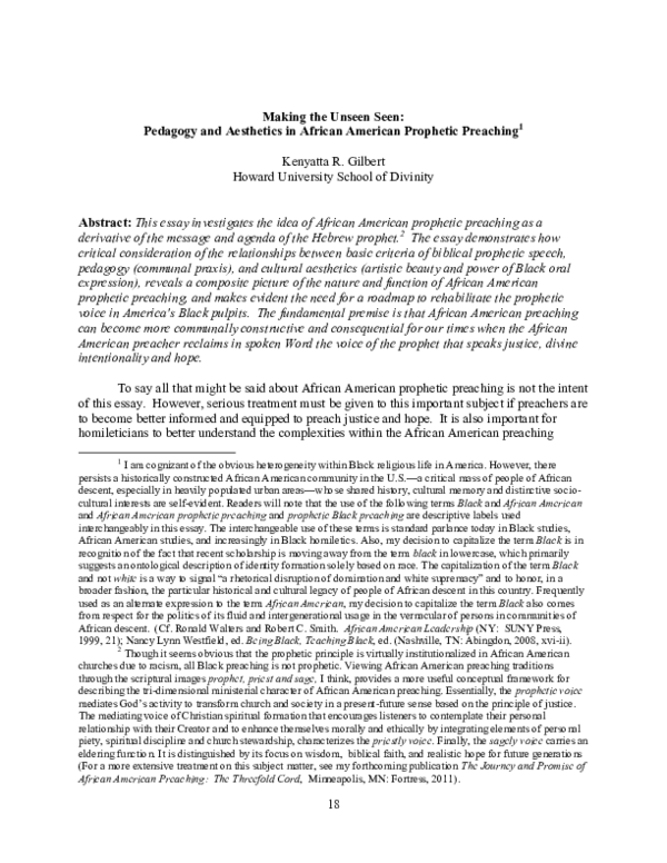 (PDF) Making the Unseen Seen: Pedagogy and Aesthetics in African ...