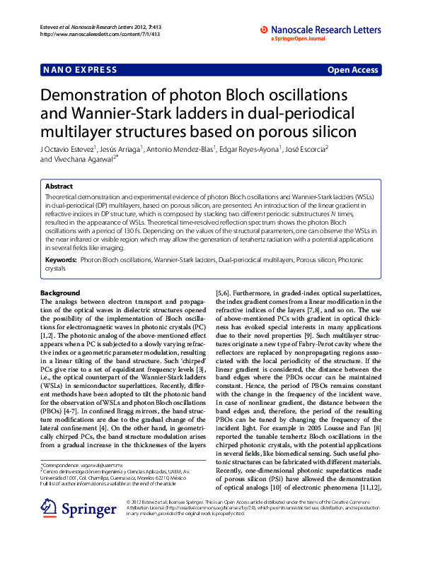 (PDF) Demonstration of photon Bloch oscillations and Wannier-Stark ...