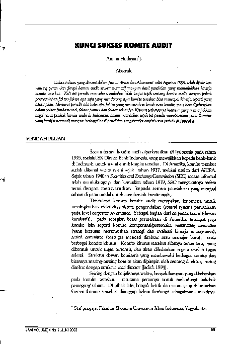 (PDF) Kunci sukses komite audit