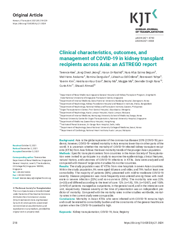 (PDF) Clinical characteristics, outcomes, and management of COVID-19 in ...