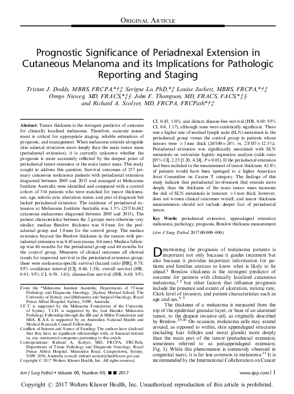 (PDF) Prognostic Significance of Periadnexal Extension in Cutaneous ...