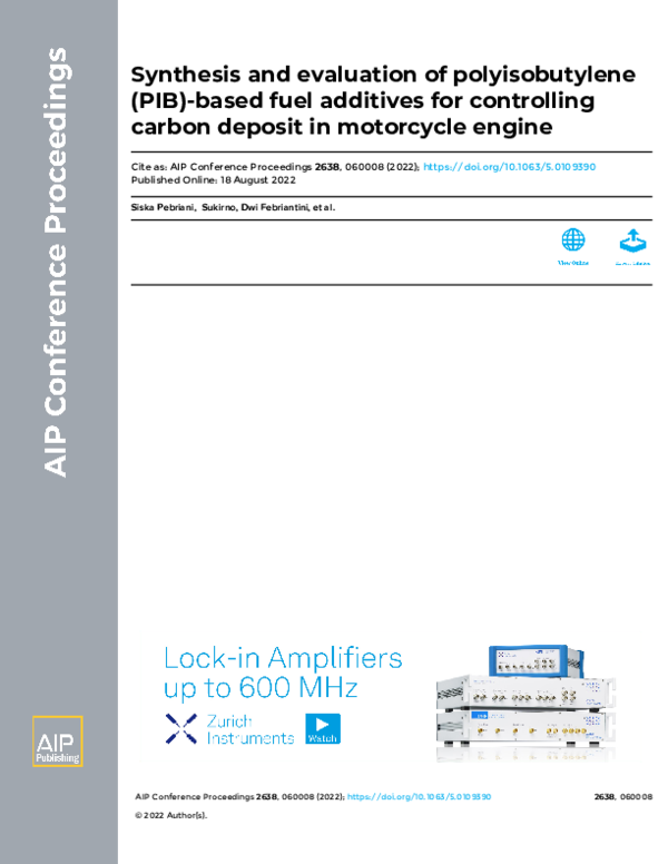 (PDF) Synthesis and evaluation of polyisobutylene (PIB)-based fuel ...
