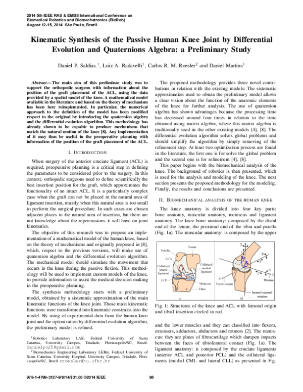 (PDF) Kinematic synthesis of the passive human knee joint by ...