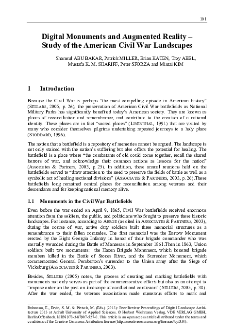 (PDF) Digital monuments and augmented reality: study of the American ...