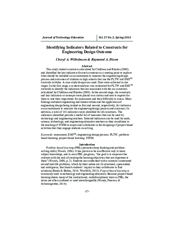 (PDF) Identifying Indicators Related to Constructs for Engineering ...