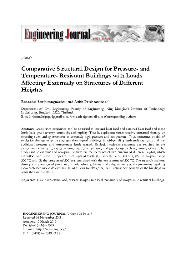 (PDF) Comparative Structural Design for Pressure- and Temperature ...
