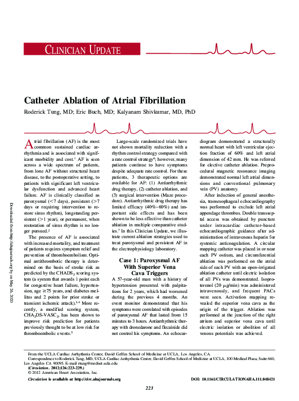 (PDF) Catheter Ablation of Atrial Fibrillation | Sara Baig - Academia.edu