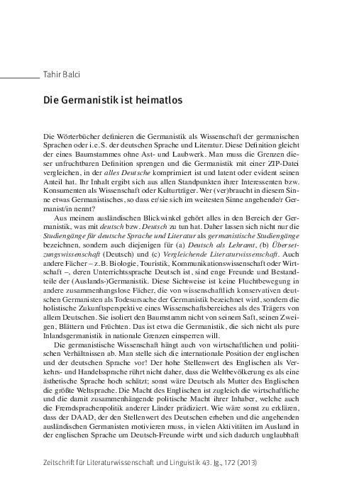 (PDF) Die Germanistik ist heimatlos