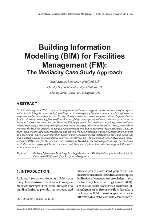 (PDF) Building Information Modelling (BIM) for Facilities Management (FM) (PDF) Building Information Modelling (BIM) for Facilities Management (FM)