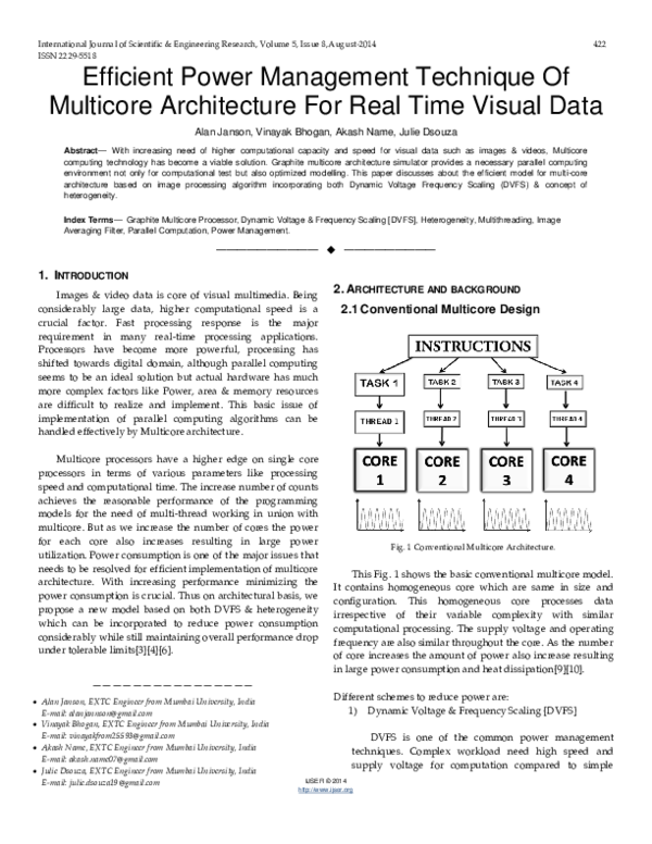 (PDF) Efficient Power Management Technique Of Multicore Architecture ...