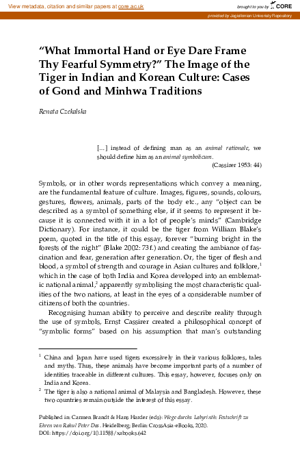 (PDF) What immortal hand or eye dare frame thy fearful symmetry?" : the ...