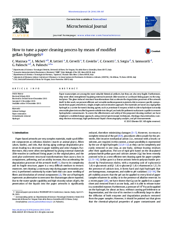 (PDF) How to tune a paper cleaning process by means of modified gellan ...