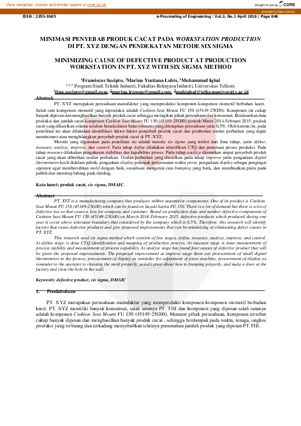 (PDF) Minimasi Penyebab Produk Cacat Pada Workstation Production Di Pt ...