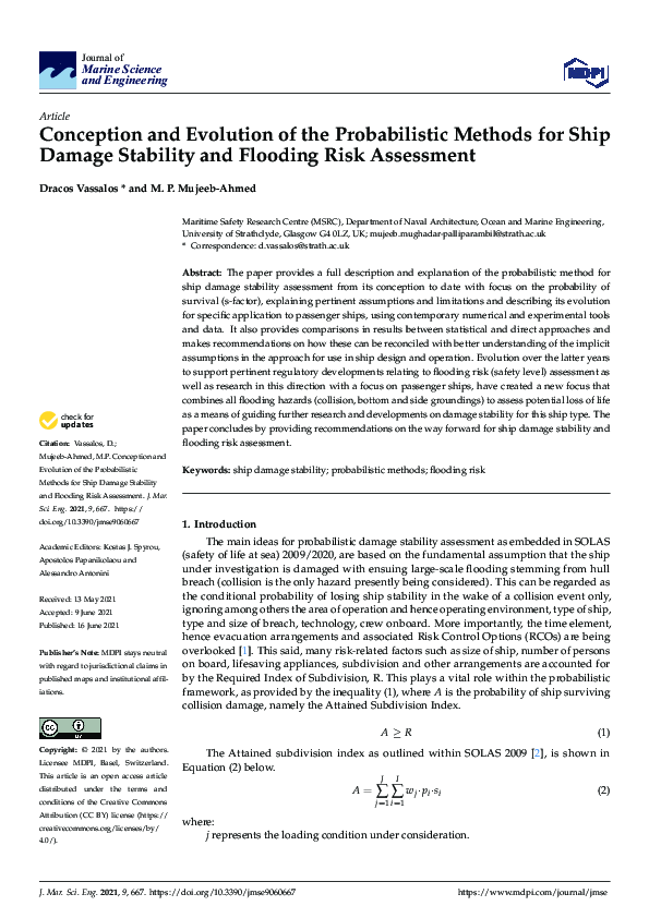 (PDF) Probabilistic Methods for Ship Stability Assessment