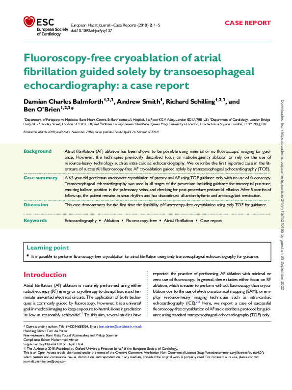 (PDF) Fluoroscopy-free cryoablation of atrial fibrillation guided ...
