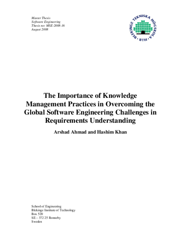 (PDF) The Importance of Knowledge Management Practices in Overcoming ...