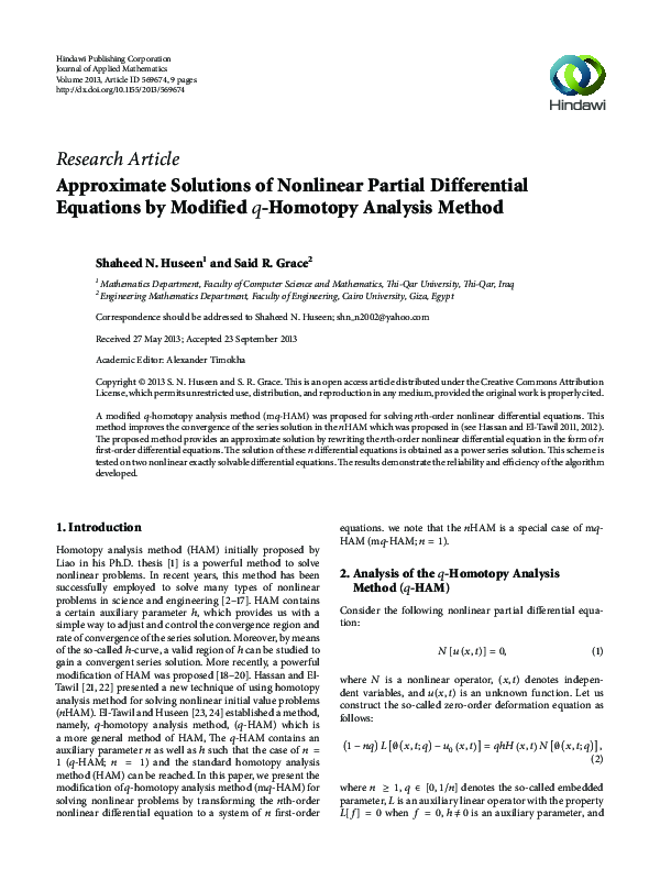 Approximate Solutions Of Nonlinear Partial Differential Equations By Modified Homotopy Analysis