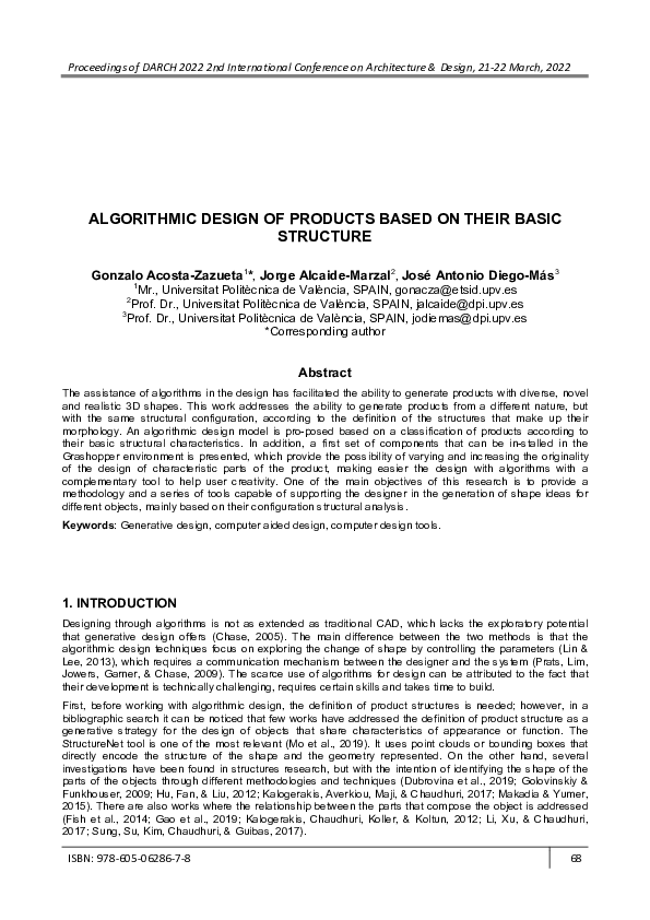 (PDF) Algorithmic Design of Products Based on Their Basic Structure