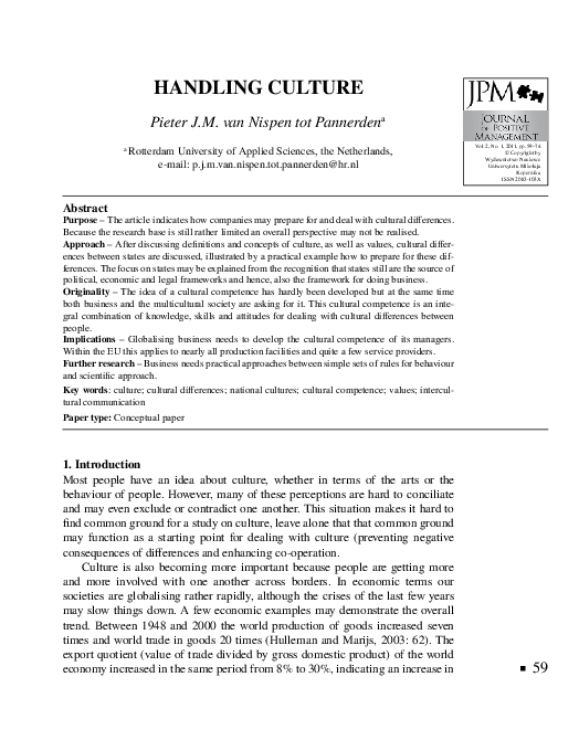 (PDF) Handling Culture