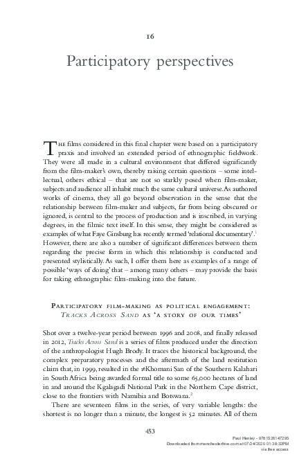 (PDF) Participatory perspectives