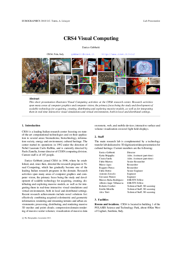 (PDF) CRS4 Visual Computing