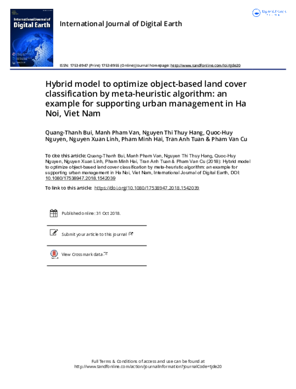 (PDF) Hybrid model to optimize object-based land cover classification by meta-heuristic ...