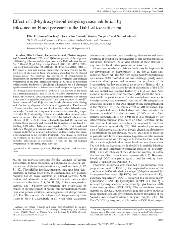 (PDF) Effect of 3β-hydroxysteroid dehydrogenase inhibition by ...