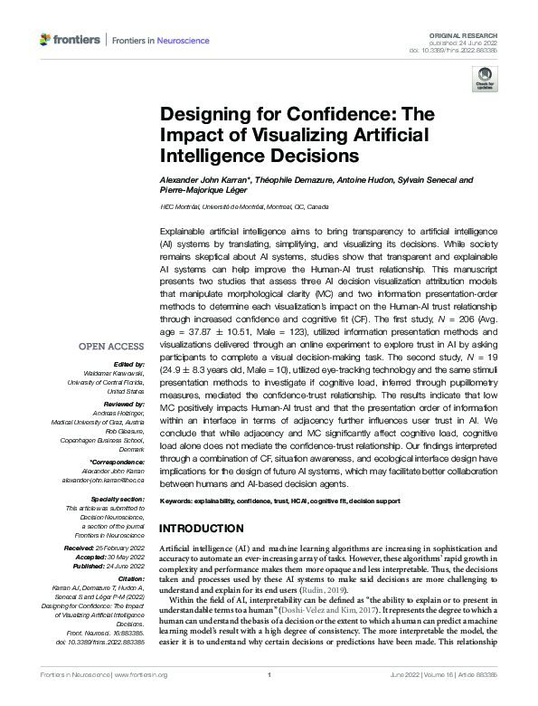 (PDF) Designing for Confidence: The Impact of Visualizing Artificial ...