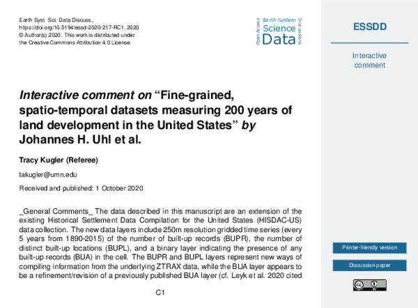 (PDF) Comments on "Fine-grained, spatio-temporal datasets measuring 200 ...