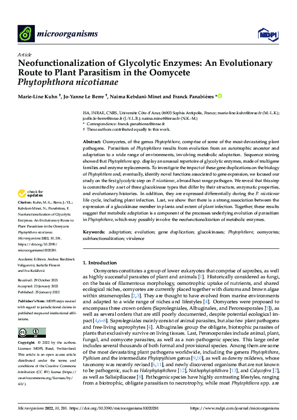 (PDF) Neofunctionalization of Glycolytic Enzymes: An Evolutionary Route ...